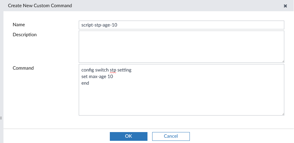 Creating custom commands | FortiManager 7.4.3 | Fortinet Document Library